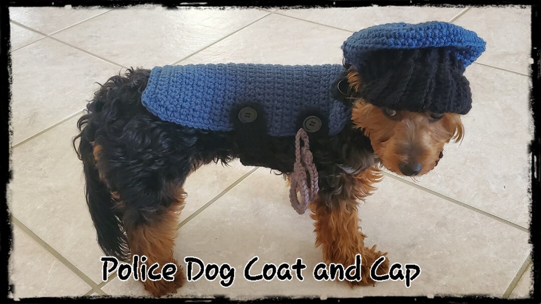 Police Dog Jacket and Hat Crochet Pattern - PDF - Etsy