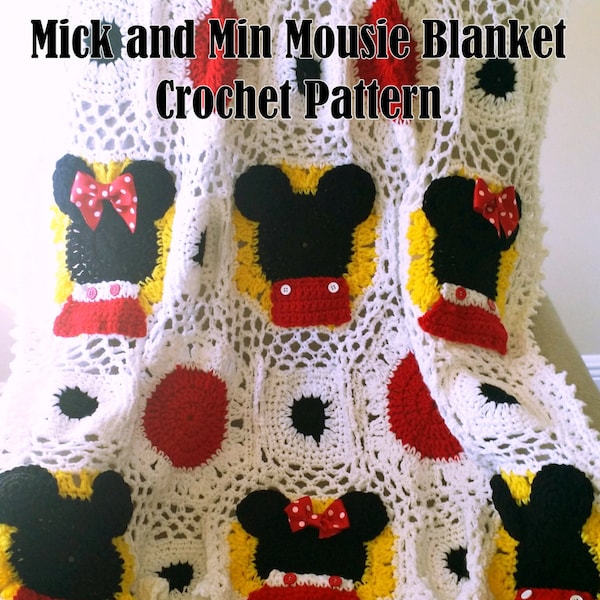 Mickey Mouse Crochet Afghan Pattern - Etsy