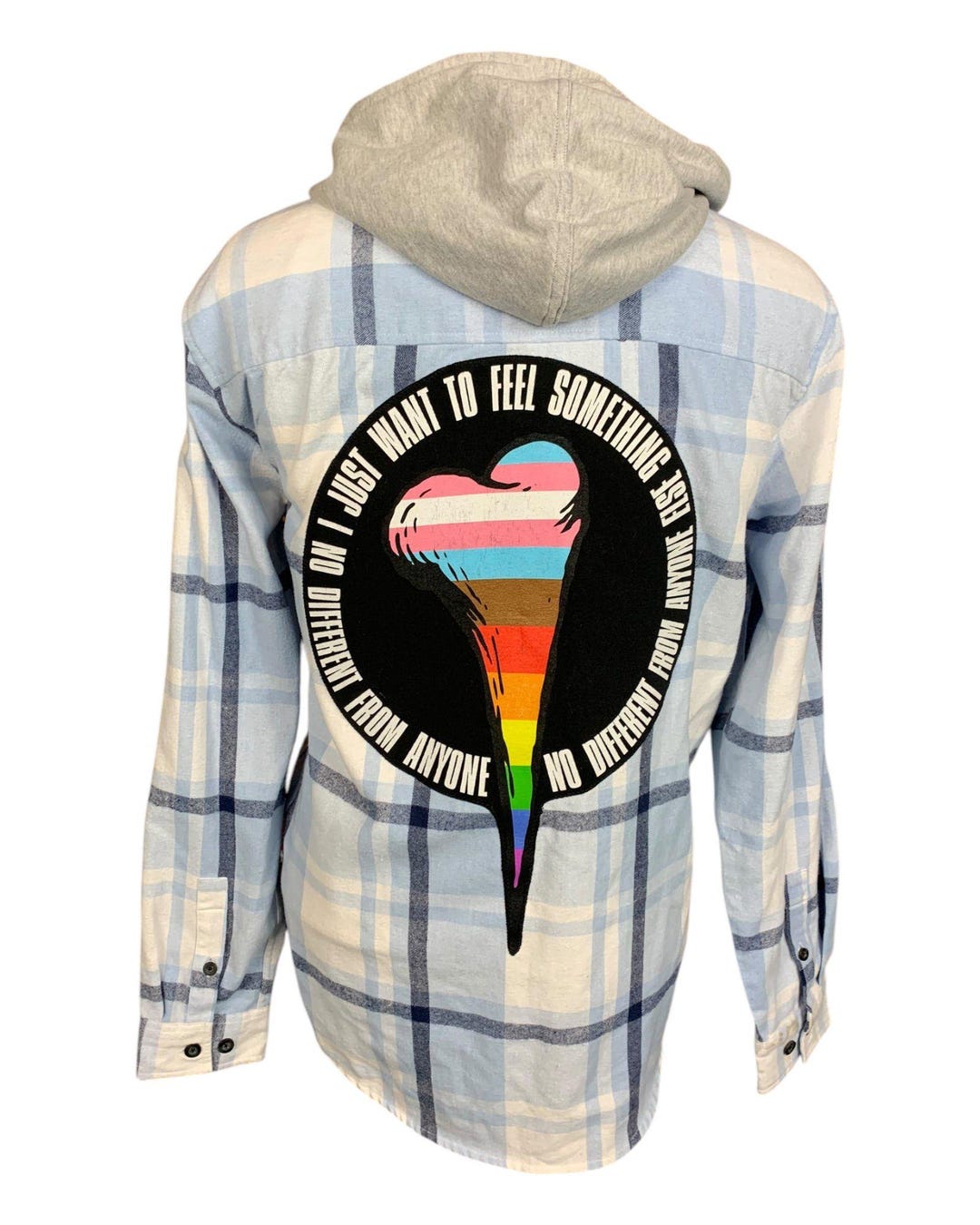 The Used Flannel Shirt Reworked, Upcycled, Emo Pop Punk Rock Band Shirt ...