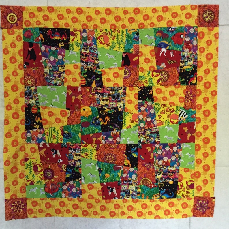 Crazy Nine Patch Baby Quilt PATTERN - Etsy