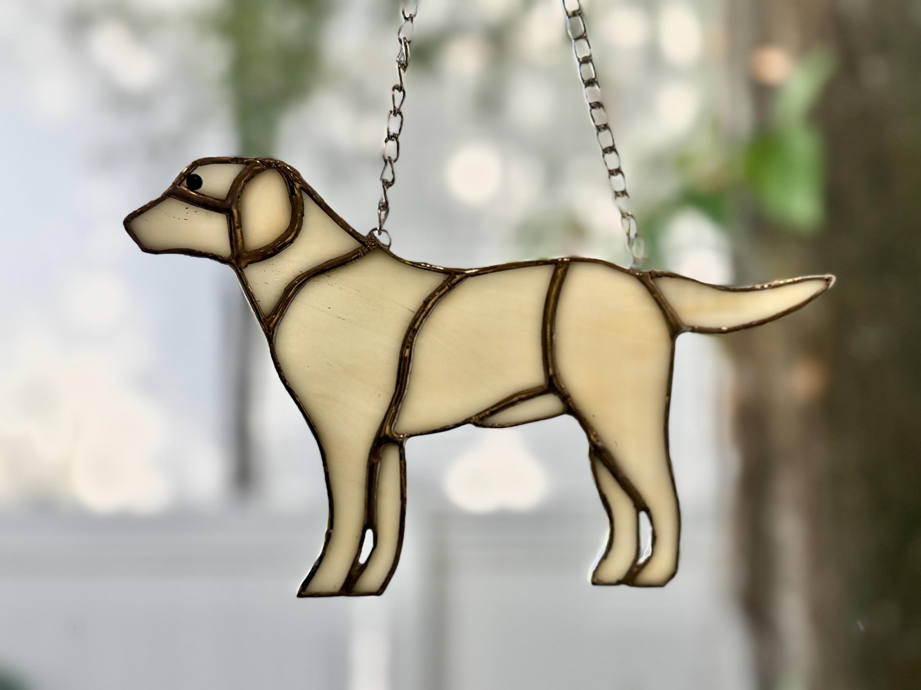 Chocolate Lab Stained Glass Patterns Stained Glass Yellow Labrador
