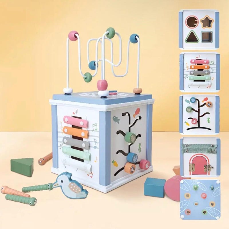 Wooden Houses With Cubes - Etsy