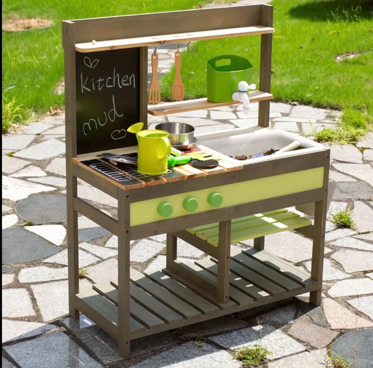 Wooden Kitchen Playset for Kids Wooden Toy Play Kitchen Set for Boys ...