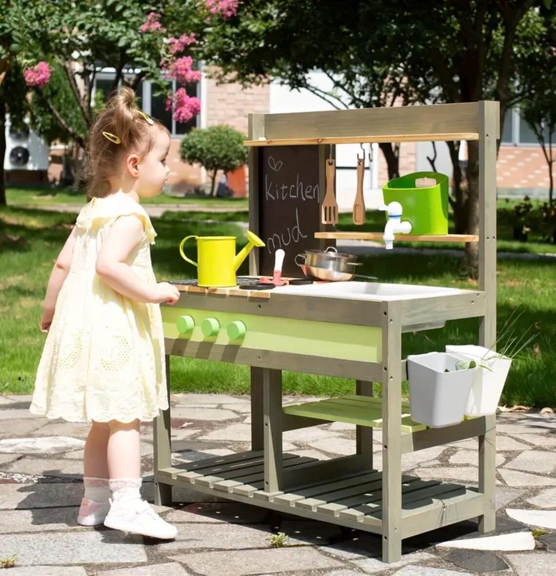 Wooden Kitchen Playset for Kids Wooden Toy Play Kitchen Set for Boys ...