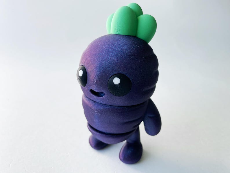 Purple Carrot Guy Fidget Toy: 3D Printed Wobbly Friend - Etsy