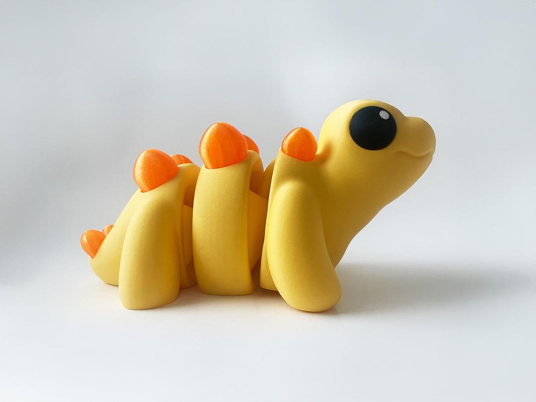 Big Yellow Stegosaurus Premium Toy for Dino Pretend Tactile Play for ...