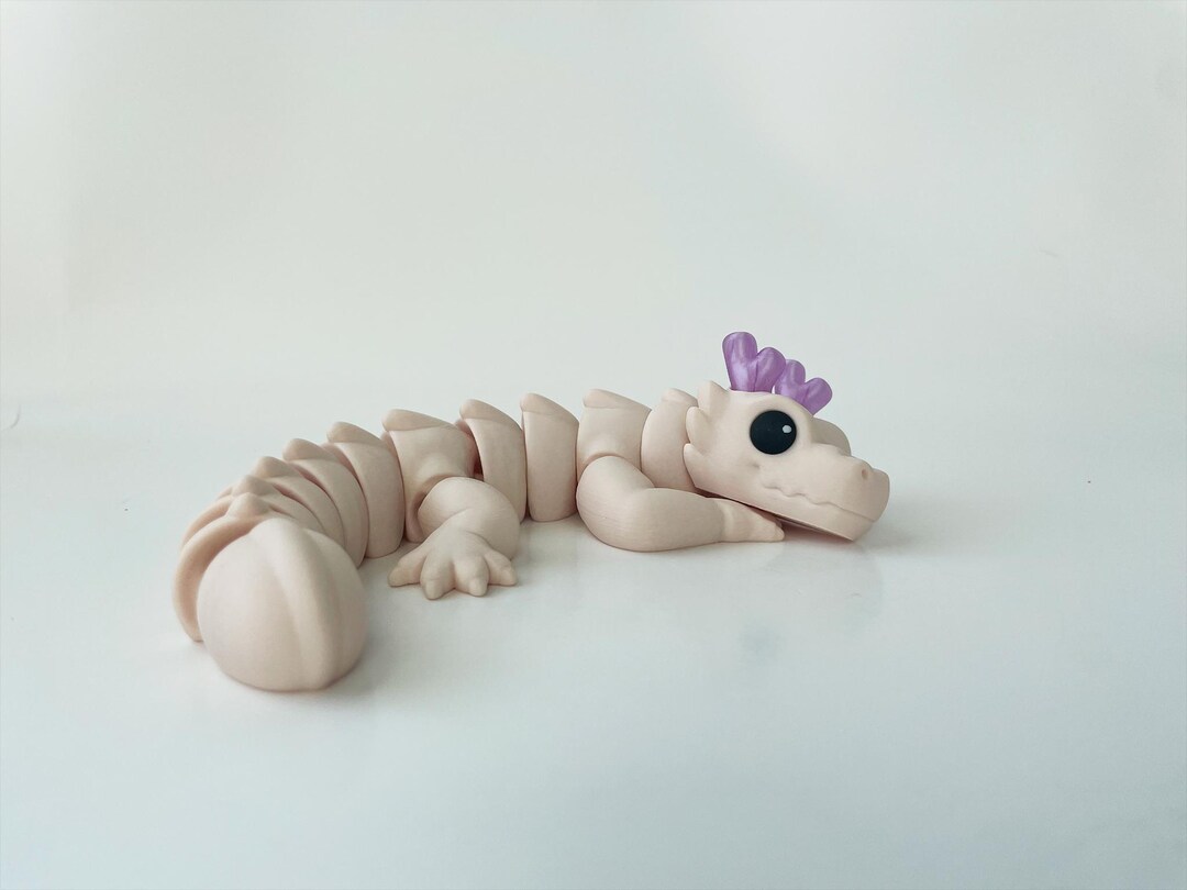 Zou's Beige Dragon: 3D Printed Fantasy Toy - Etsy
