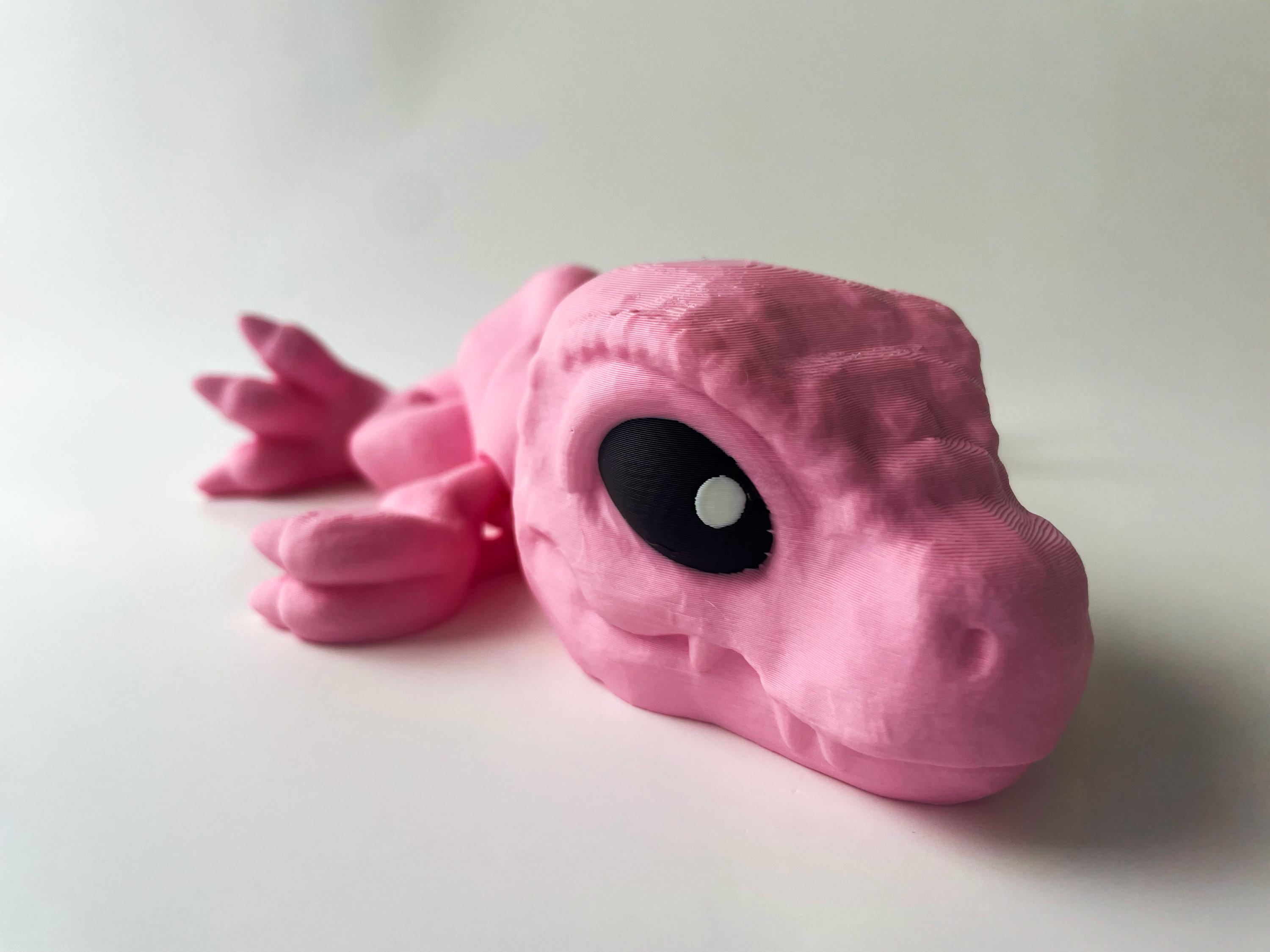 Big Pink T-rex: 3D Printed Posable Dinosaur by Cinderwing3d - Etsy