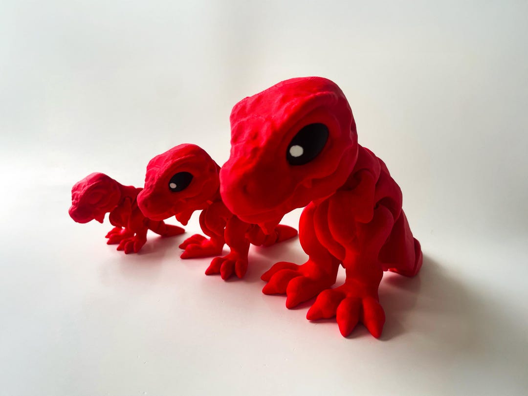 Big Red T-rex: Posable 3D Printed Dinosaur by Cinderwing3d - Etsy