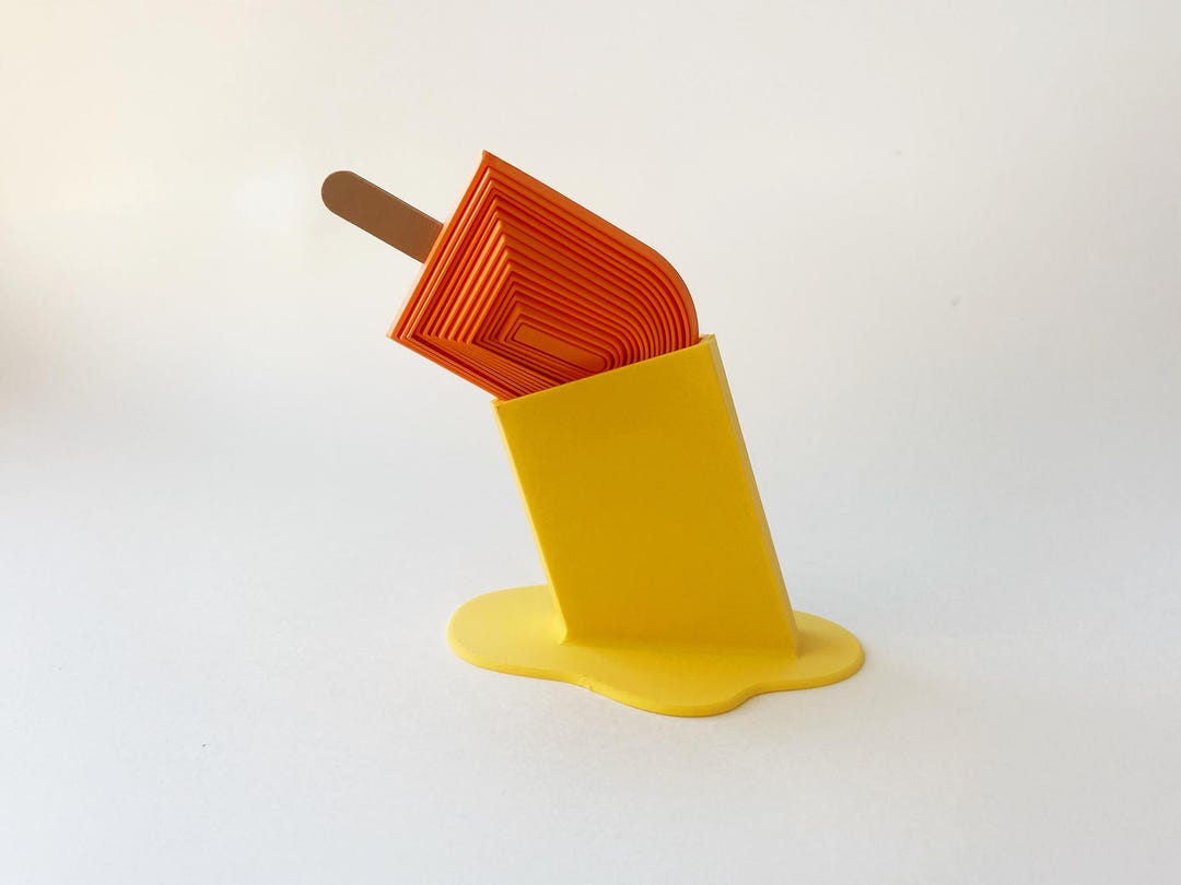 Summer’s Orange Popsicle Fidget Toy With Yellow Base for Tactile ...
