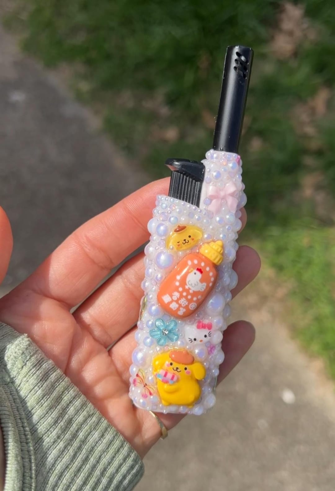 Custom JUNK LIGHTER SLEEVE Hello Kitty Junk Case Junk Lighter Decoden ...