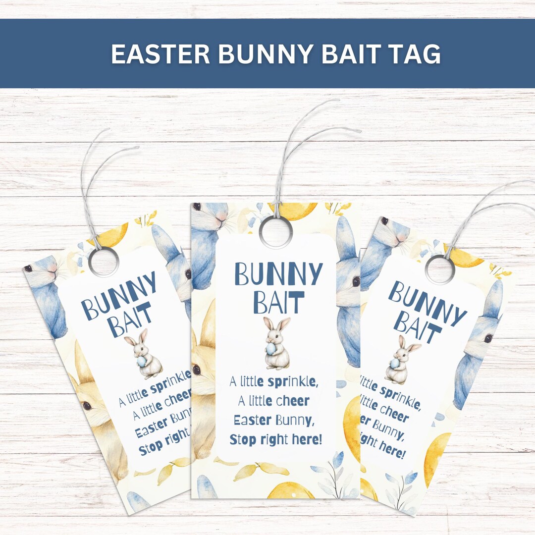 Bunny Bait Tags, Instant Download Easter Kids Activity, Printable ...