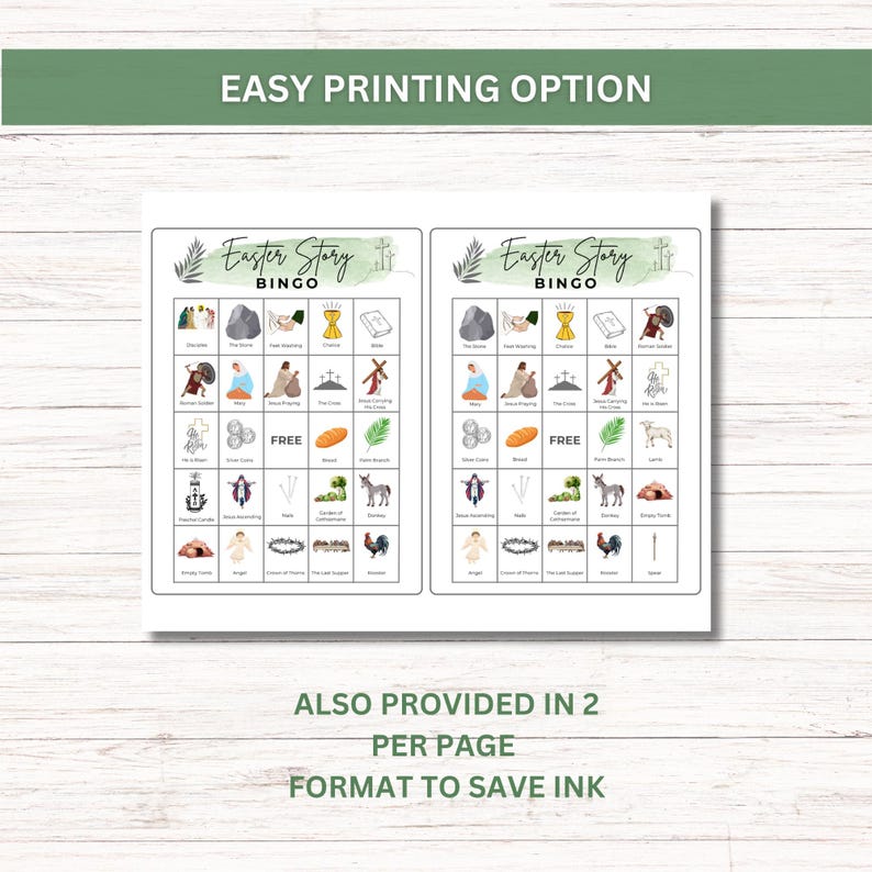 Easter Bingo Religious, Resurrection Bingo Cards, Printable Easter ...