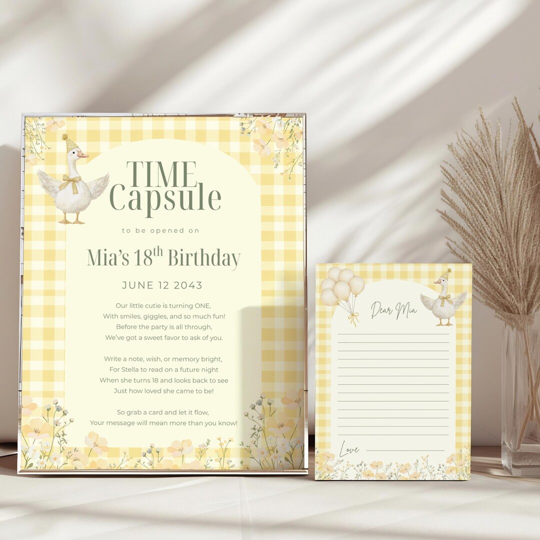 One Silly Goose Time Capsule, Silly Goose Birthday Sign Template ...