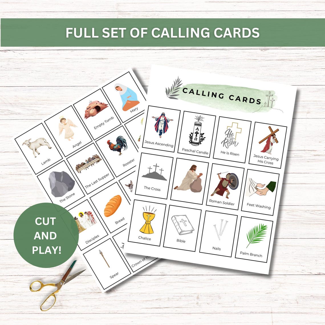 Easter Bingo Religious, Resurrection Bingo Cards, Printable Easter ...