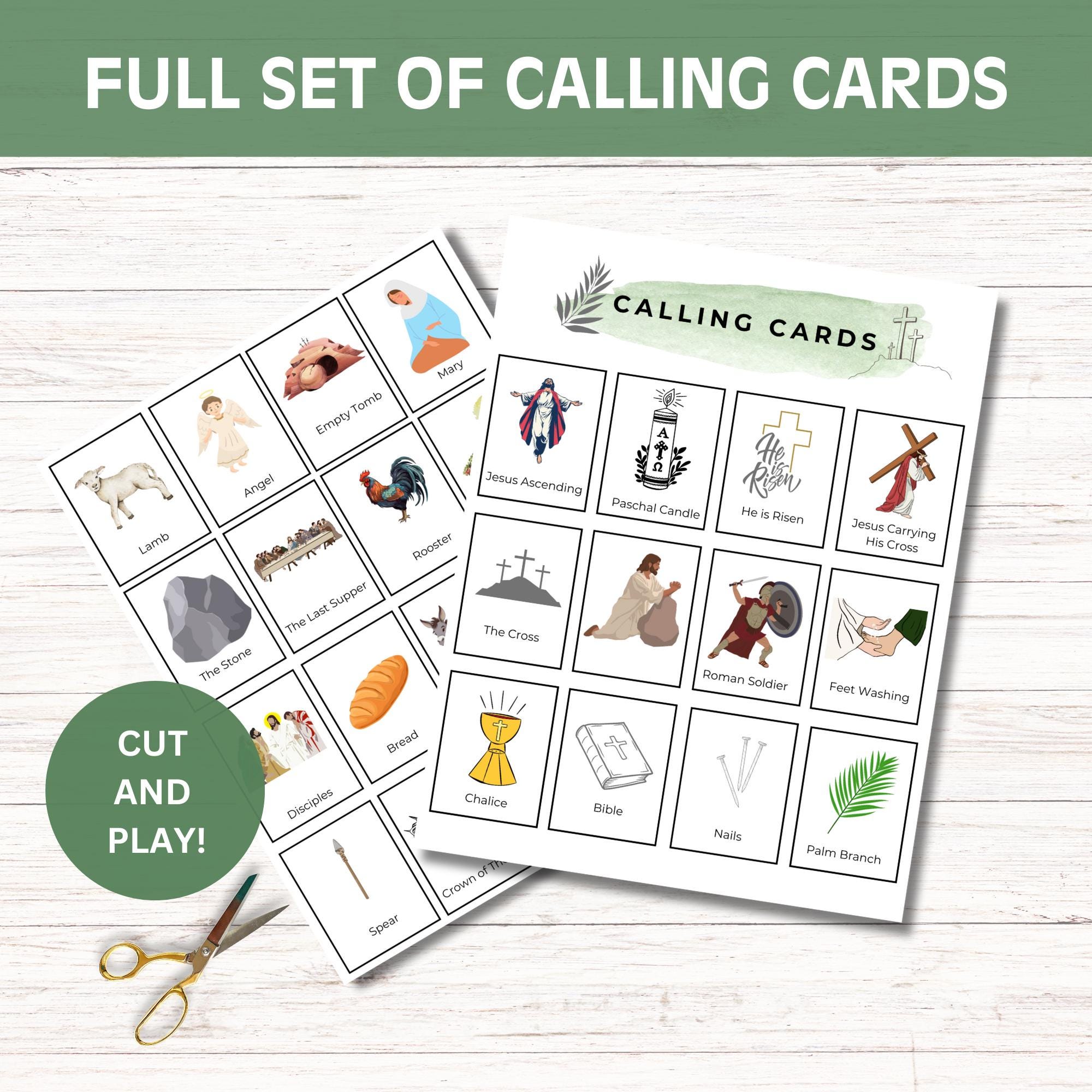 Easter Bingo Religious, Resurrection Bingo Cards, Printable Easter ...