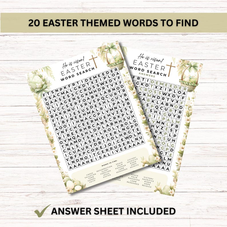 Easter Word Search, Printable Religious Easter Activity, Easter Bible ...