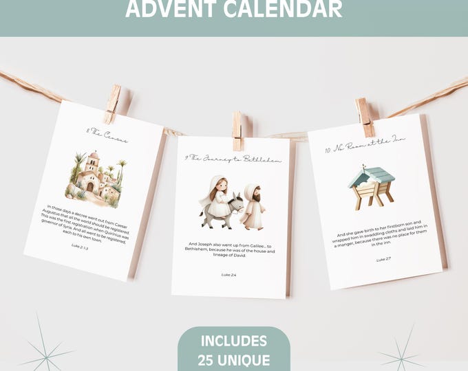 Printable Advent Scripture Devotion for Kids and Families Christmas ...