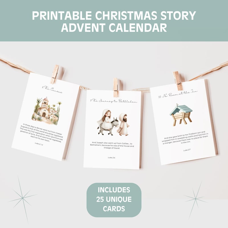 Christmas Christ Advent Calendar - Etsy UK