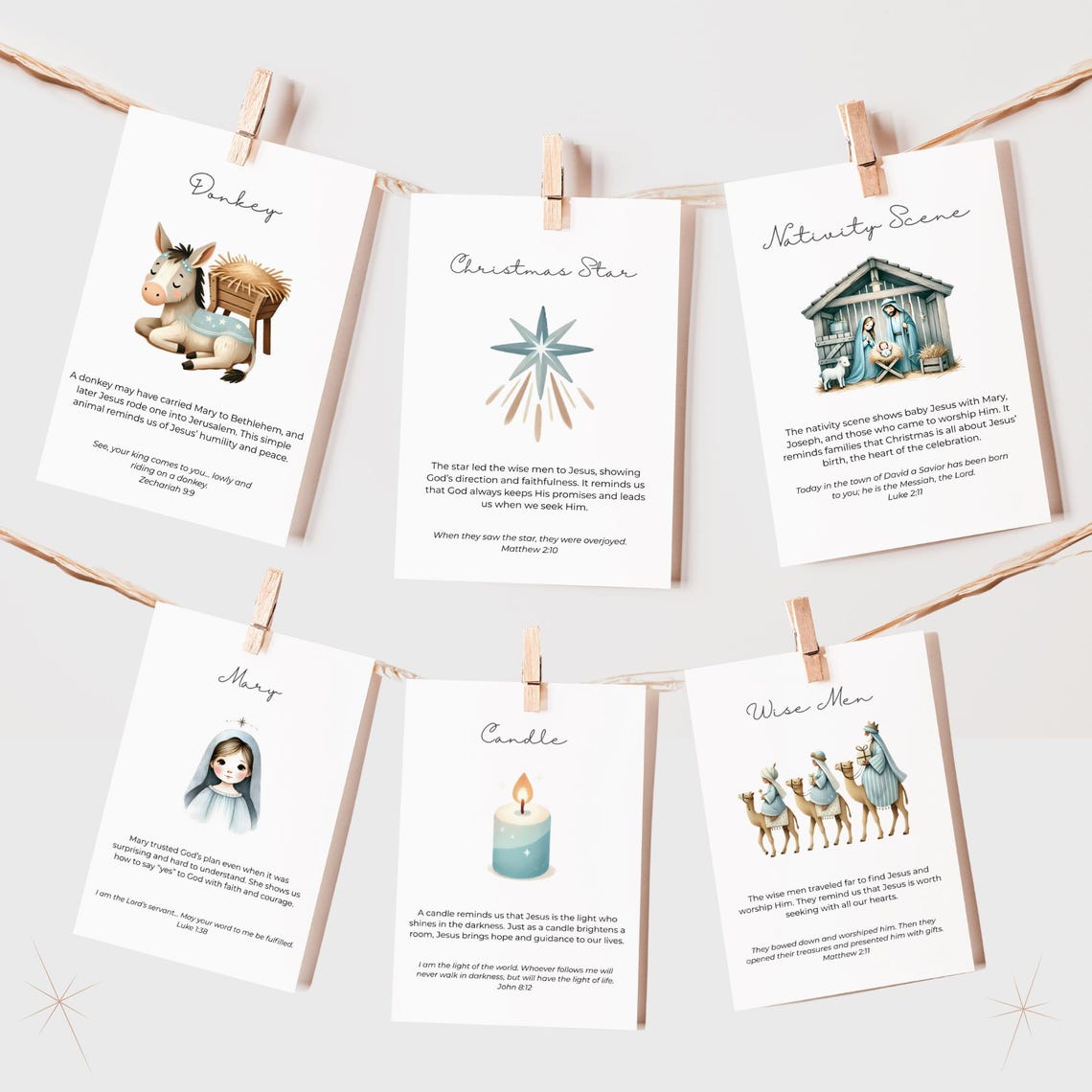 Bible Advent Calendar for Kids, Printable Advent Scripture Cards ...