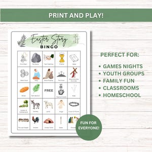Easter Bingo Religious, Resurrection Bingo Cards, Printable Easter ...