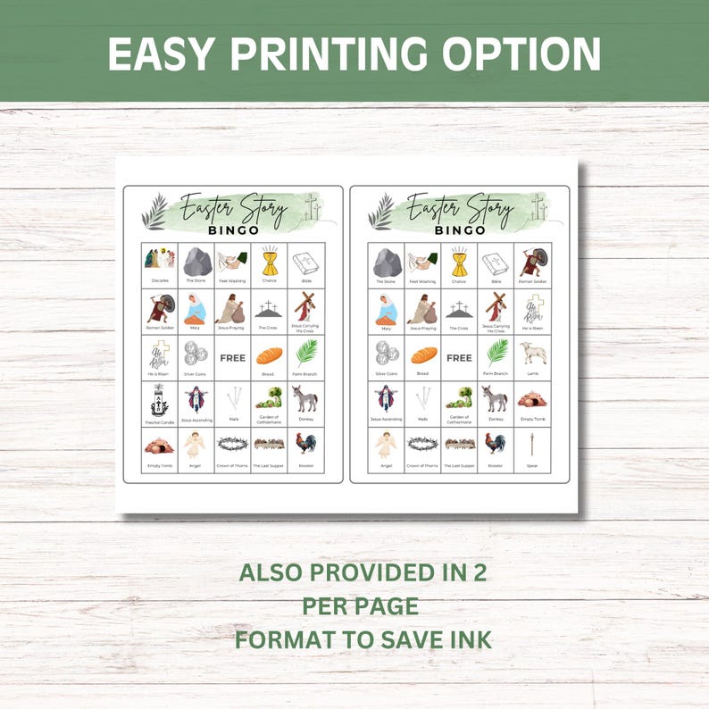 Easter Bingo Religious, Resurrection Bingo Cards, Printable Easter ...