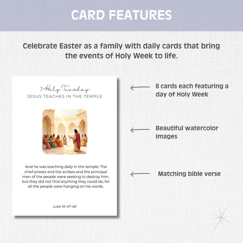 Holy Week Cards for Kids and Families, Kids Christian Easter Story ...
