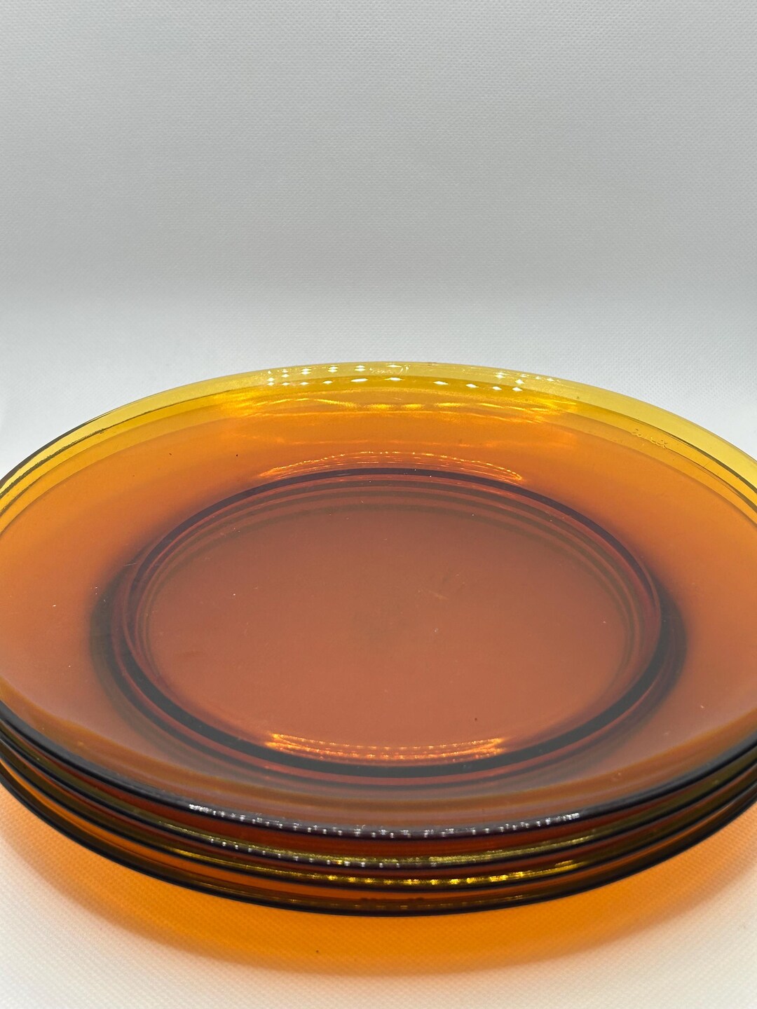 Vintage Duralex Amber Dinner Plates 24cm - Etsy