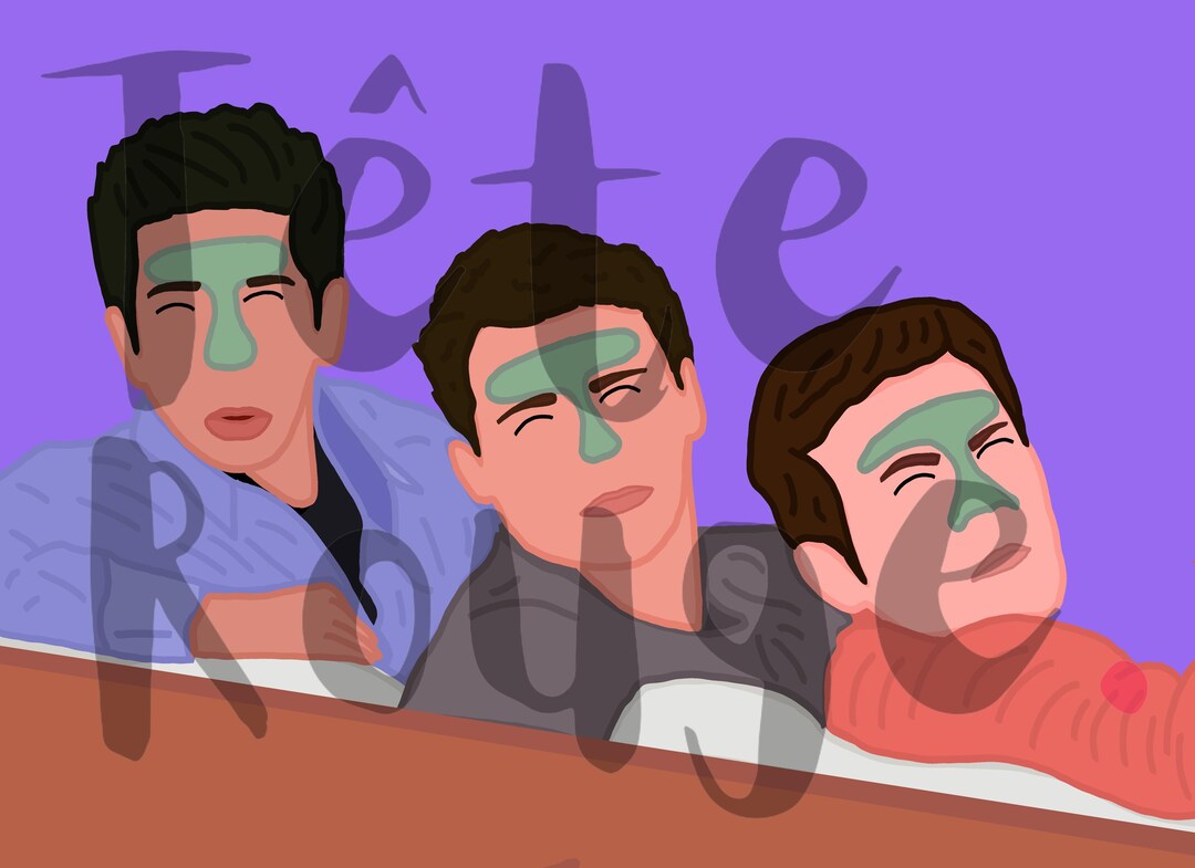 ROSS, JOEY & CHANDLER - Friends Face Masks Digital Download Poster ...