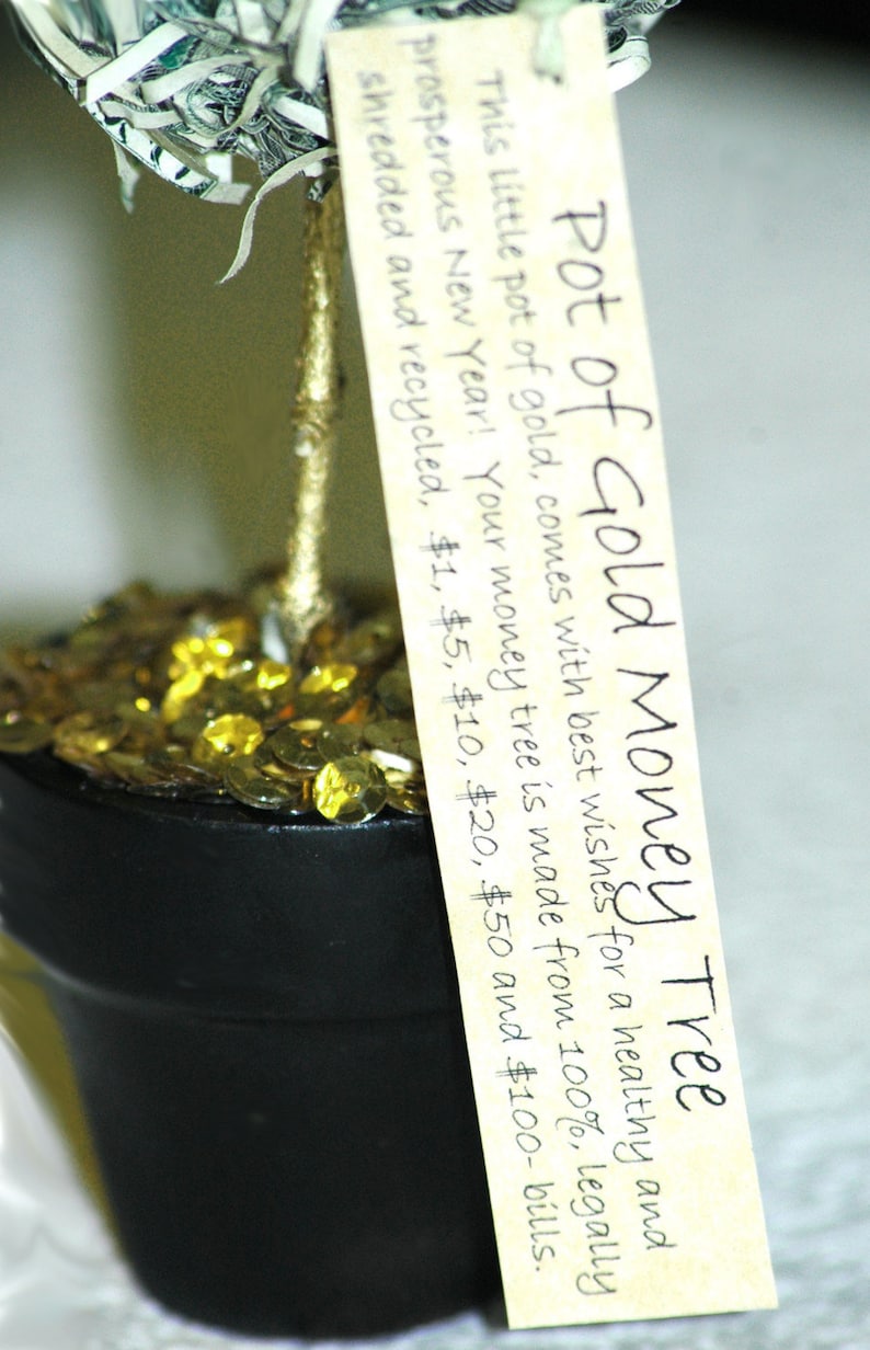 Recycled Money, Pot of Gold/money Tree Decoration/favor - Etsy