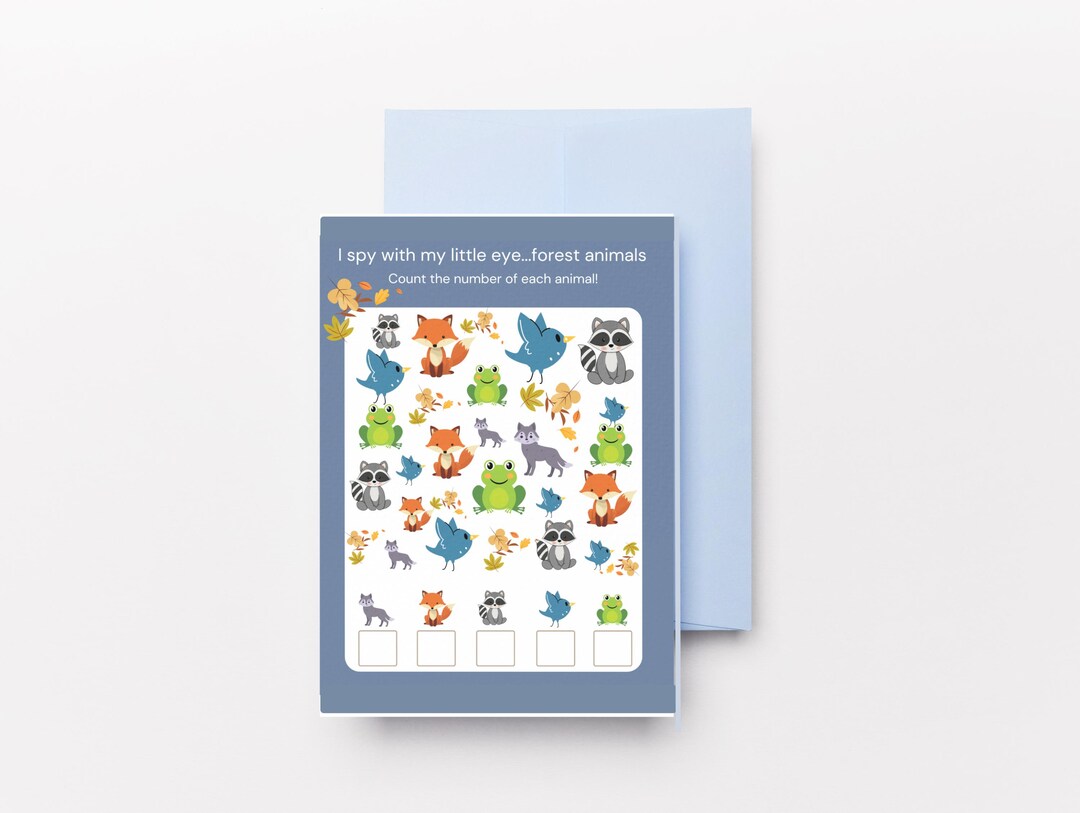I Spy Forest Animals Worksheet - Etsy