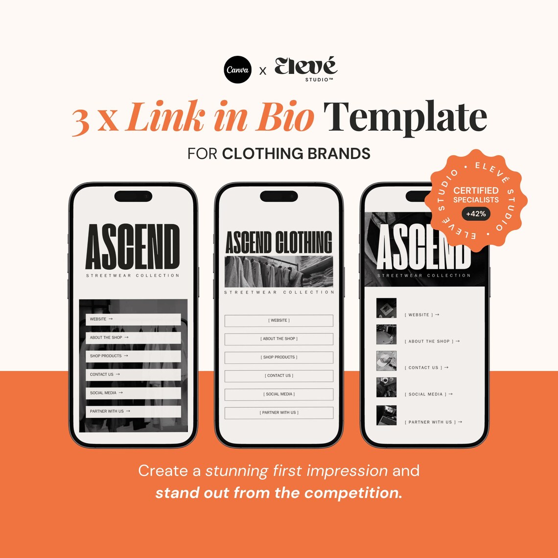 Link in Bio Template for Clothing Boutique Instagram Bio Link Canva ...