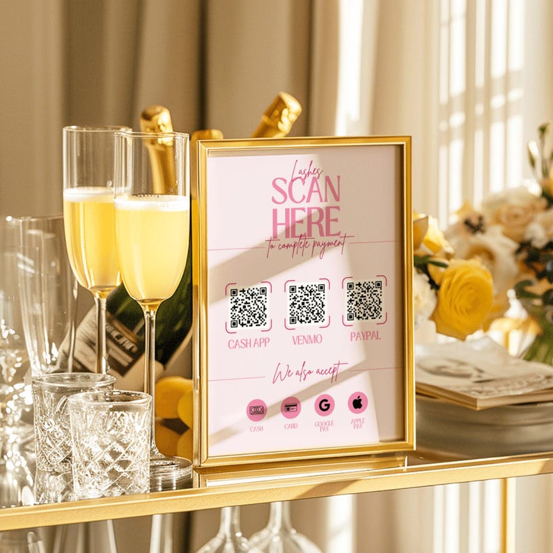 Scan to Pay QR Sign Canva Template Small Business Payment QR Code ...