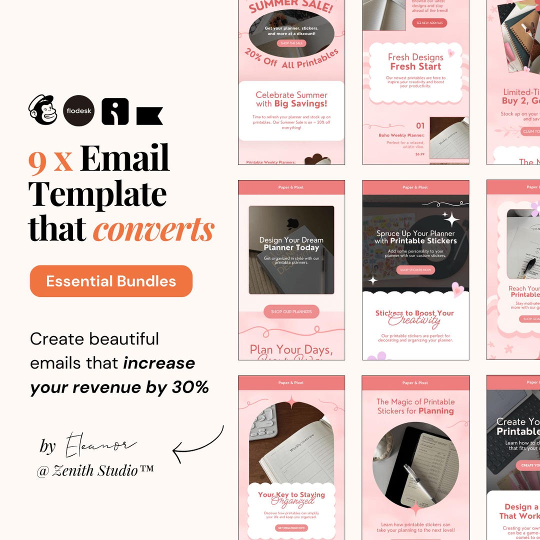 Email Marketing Templates Bundle Omnisend Newsletter Mailchimp Email ...