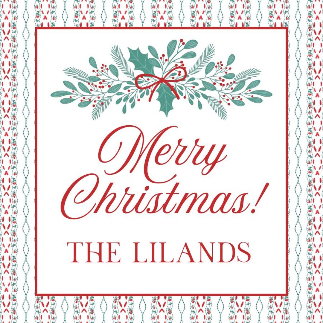 Personalized Christmas Gift Tags | Set of 24 Tags - Etsy