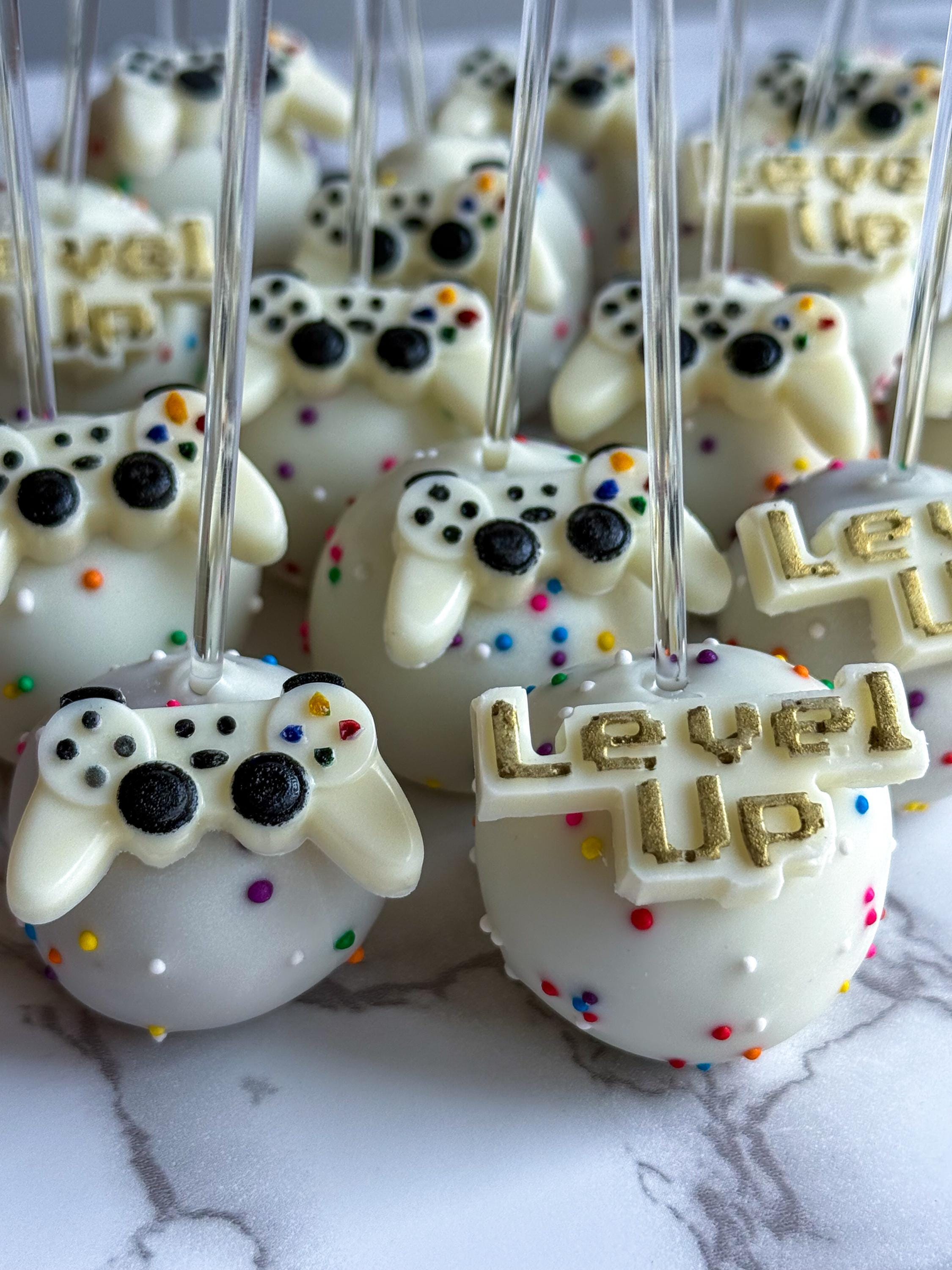 Game on Cake Pops,gamer Party Treats,video Game Controller Cake Pops ...