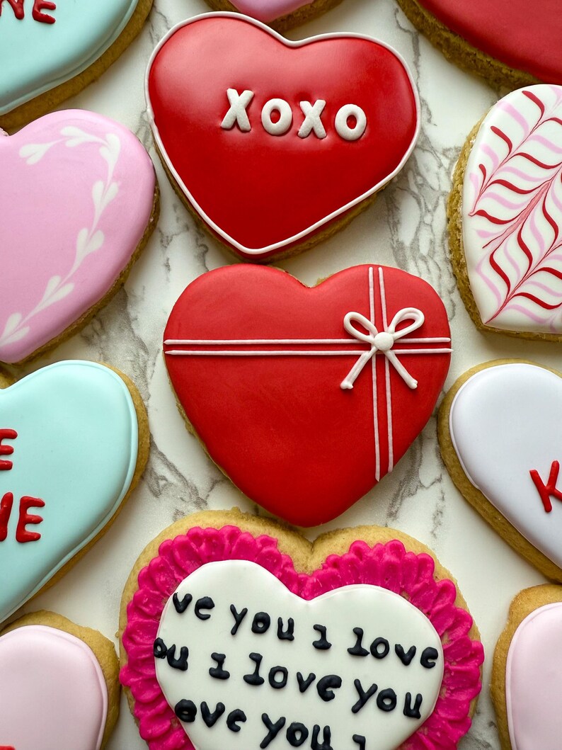 Custom Valentines Day Sugar Cookies, Valentines Day Dessert ...