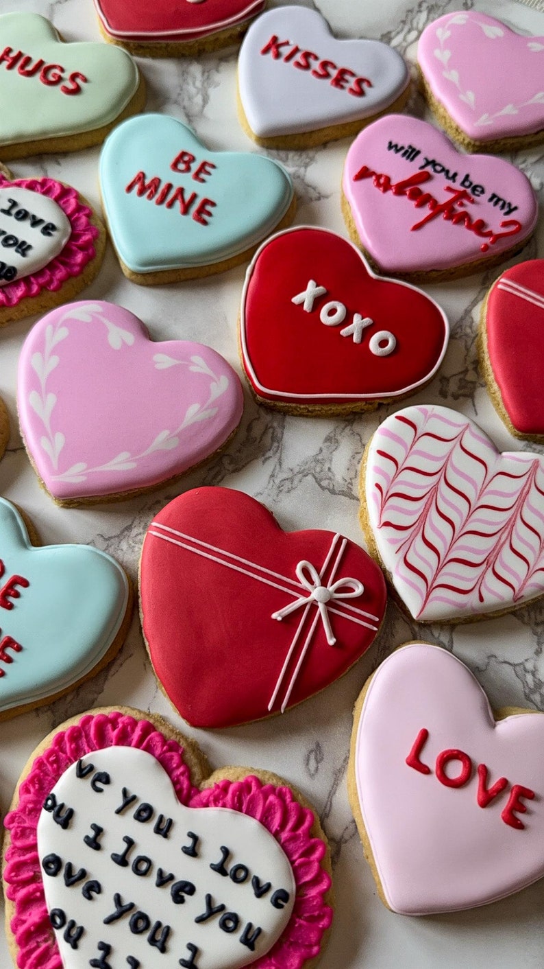 Custom Valentines Day Sugar Cookies, Valentines Day Dessert ...