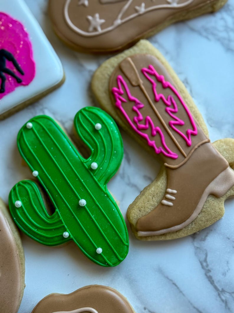 Western Cowboy Themed Sugar Cookies – Custom Decorated Cookies for ...
