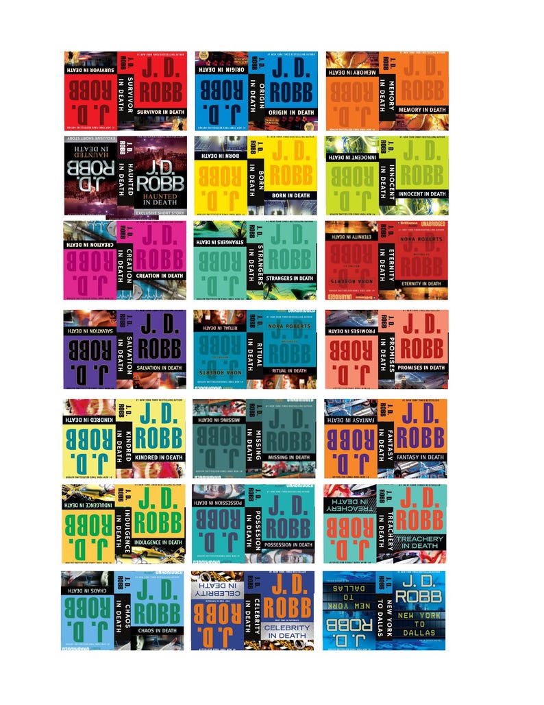 J.D. Robb in Death Entire Series 71 Total Mini Books | Printable Mini ...
