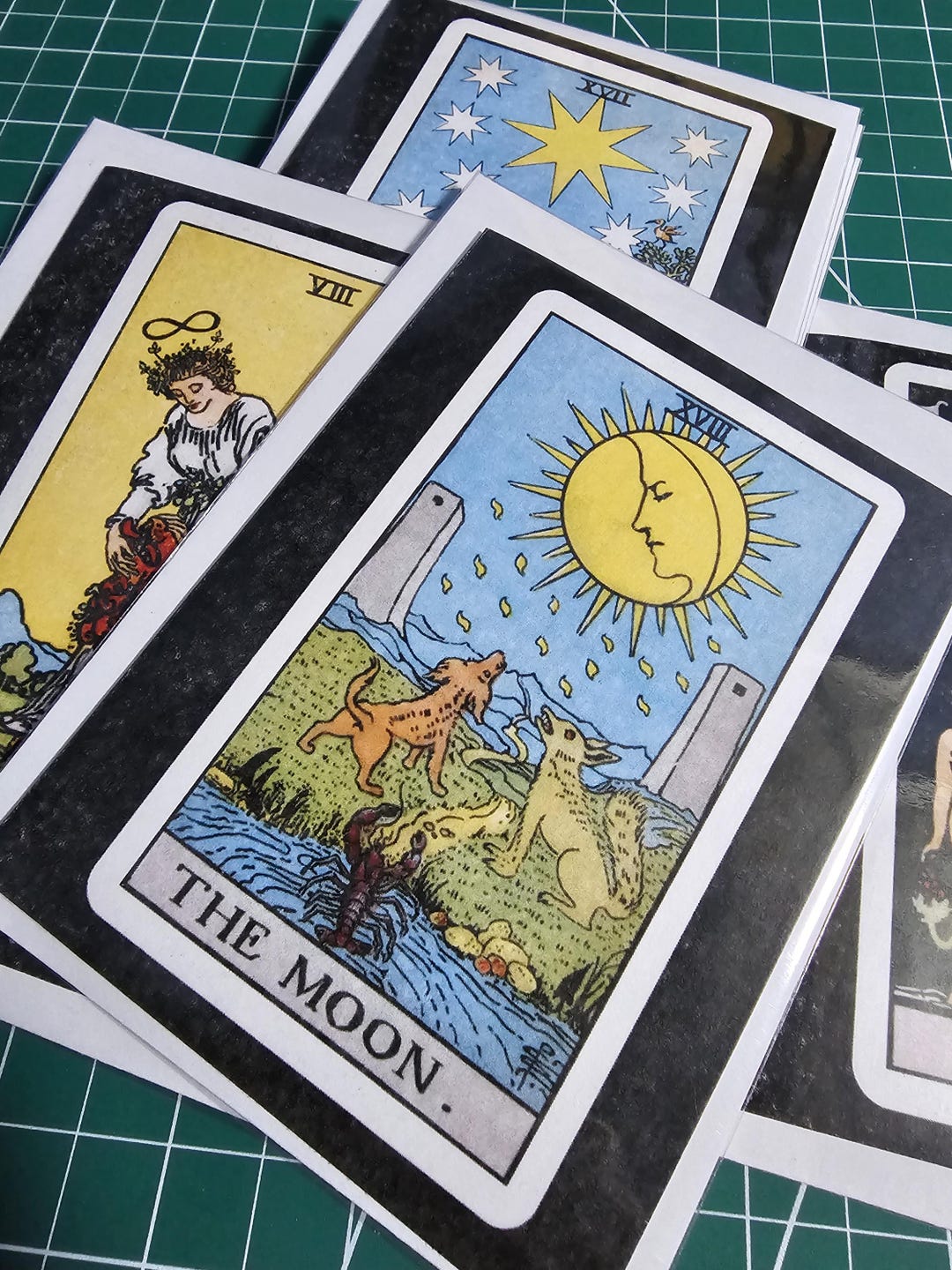 Blank Note Card - Tarot Card Design - the Moon - Rider-waite - Etsy