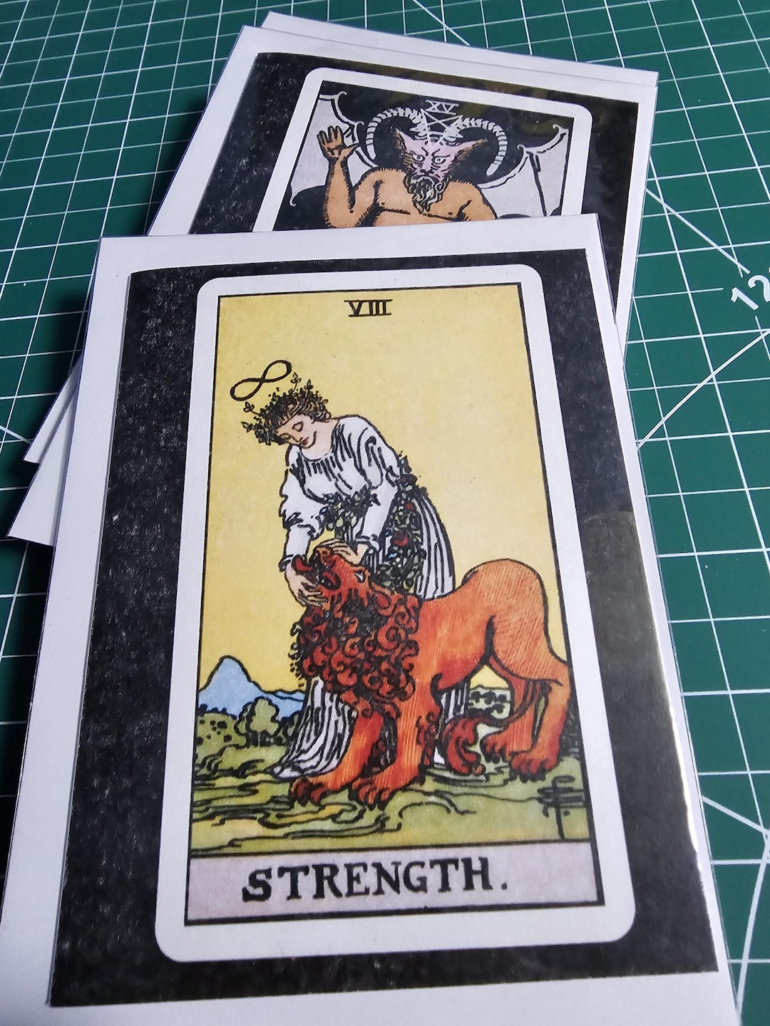 Blank Note Card - Tarot Card Design - Strength - Rider-waite - Etsy