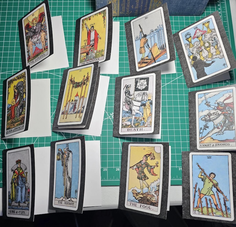 Blank Note Card - Tarot Card Design - Knight of Swords - Rider-waite - Etsy