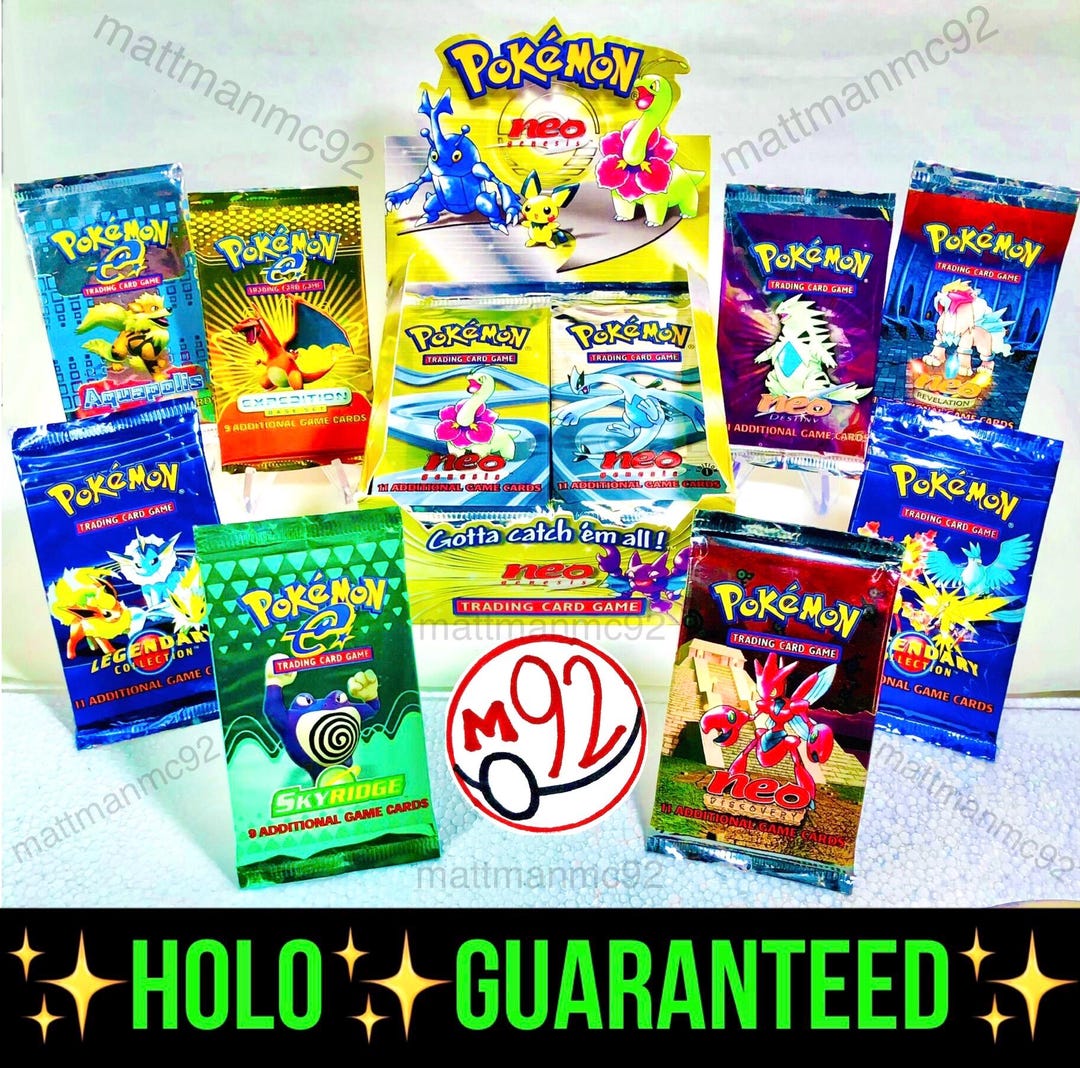 Pokemon TCG Vintage WOTC Booster Packs (neo-skyridge) 100% Authentic ...
