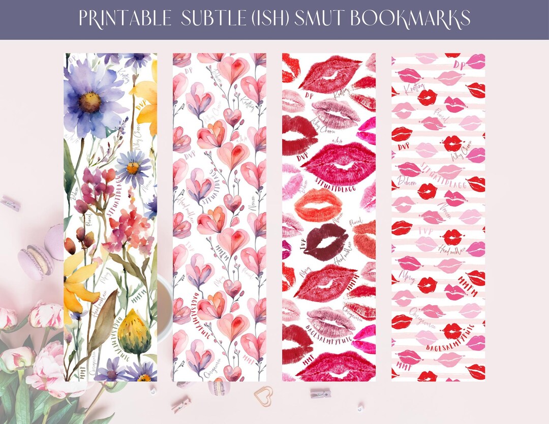 Smut Bookmark Printable | Adult Dark Romance Bookmarks With Phrases ...