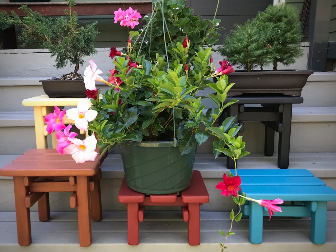 Colorful Plant Stand 8 Stain Colors Available 12x12x 7 or 12 Height ...