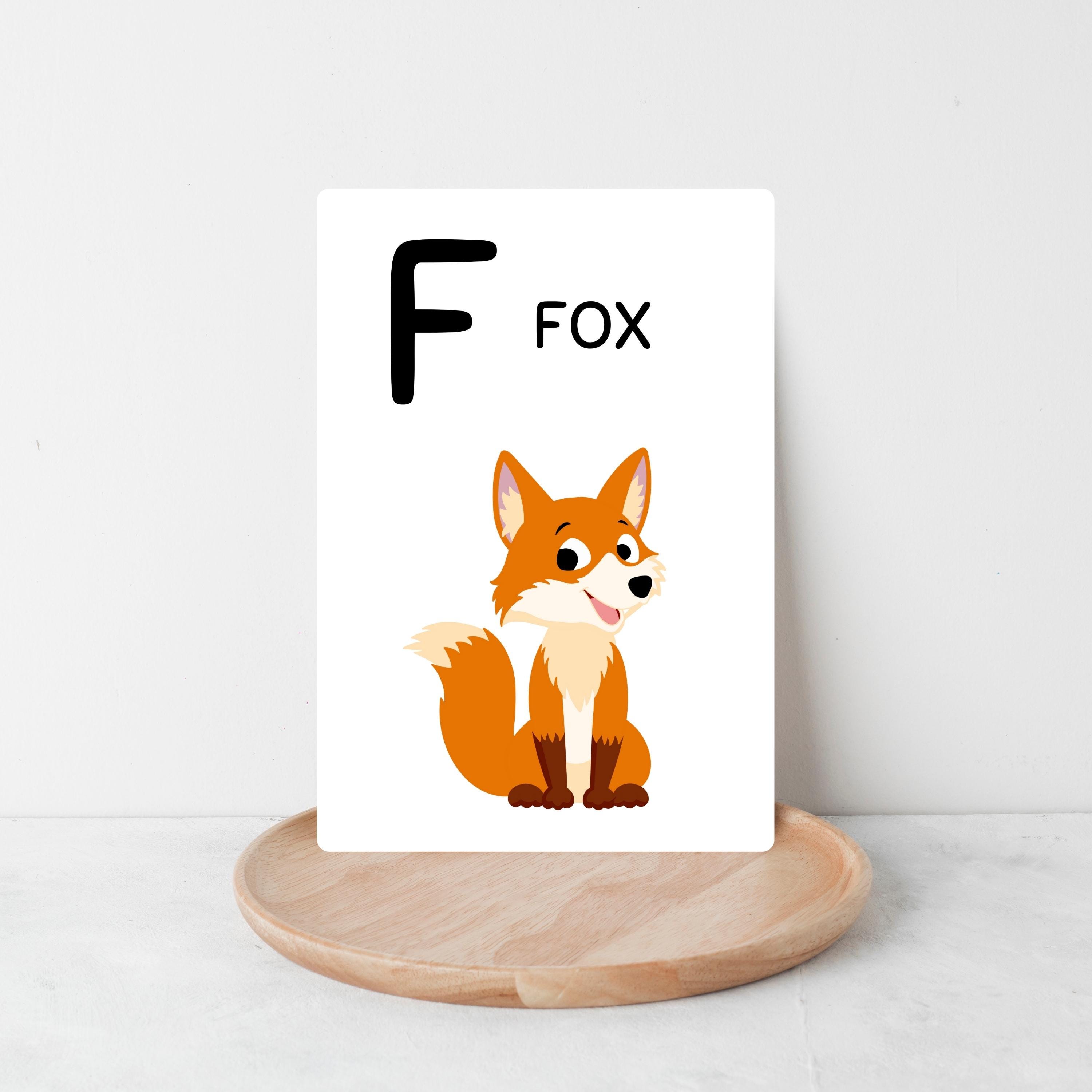 26 Animals ABC Printable Flashcards. Animals-themed Alphabet Flash ...