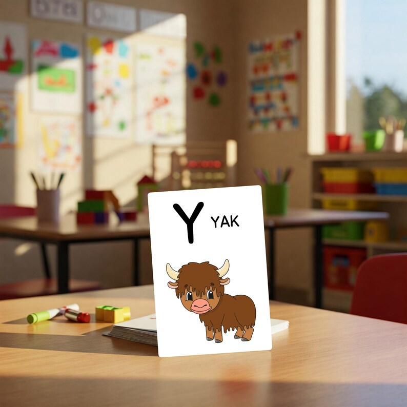 26 Animals ABC Printable Flashcards. Animals-themed Alphabet Flash ...
