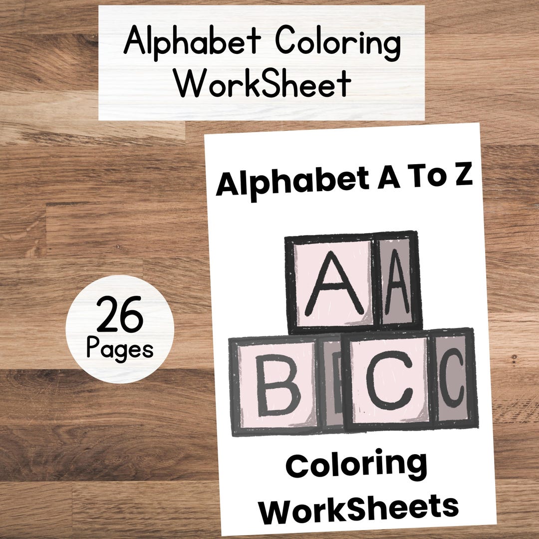 Alphabet Coloring & Tracing Worksheets | A–Z Printable PDF | Digital ...