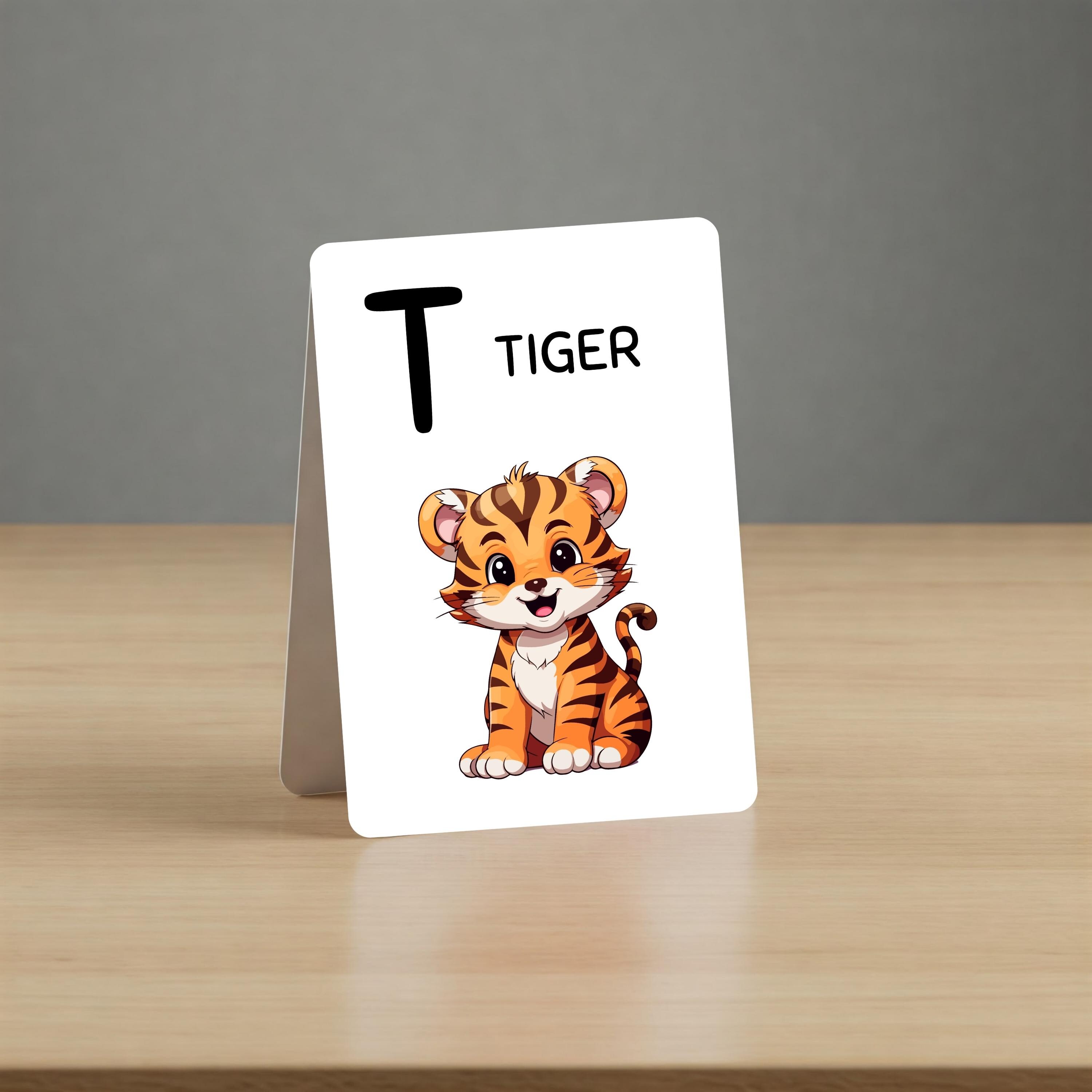 26 Animals ABC Printable Flashcards. Animals-themed Alphabet Flash ...